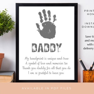 Father's Day Handprint Crafts, Baby Handprint, Gifts for Dad, 1st ...