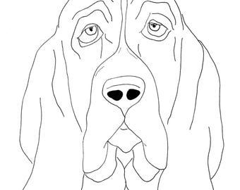 coloring pages of basset hounds