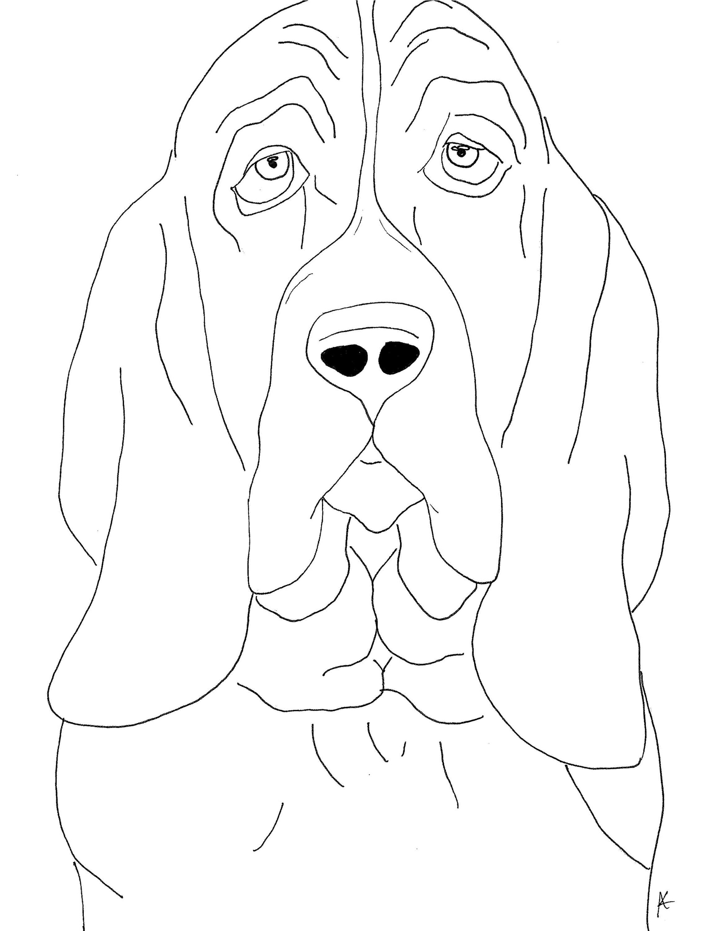 Dog Printable Coloring Pages - Etsy