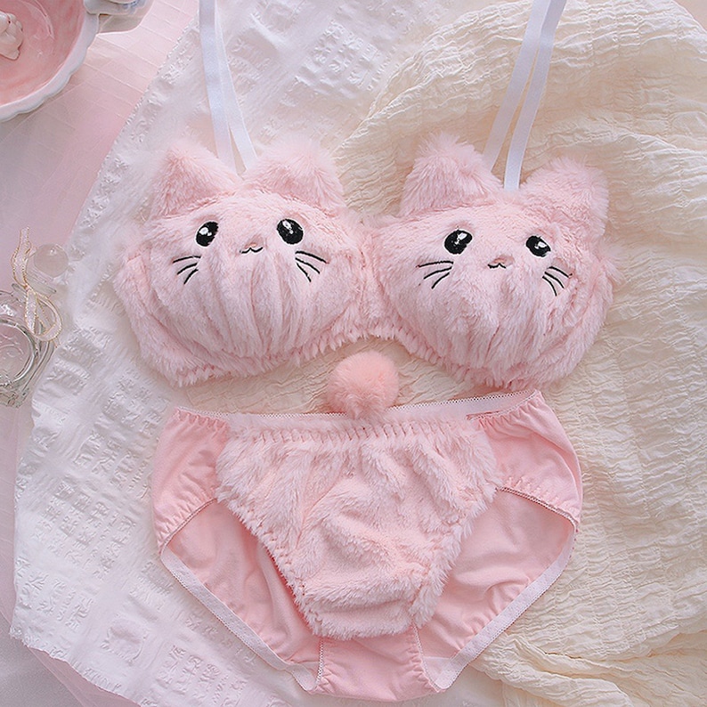 Cute Fluffy Lingerie Set Fuzzy Bra and Panty Sexy Bear - Etsy
