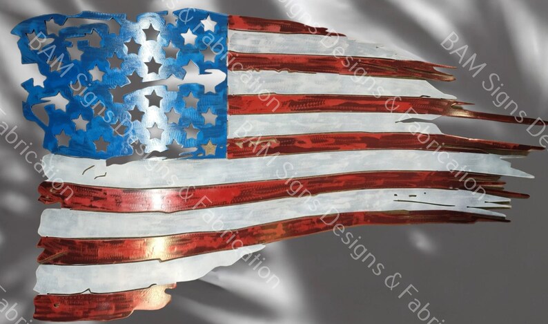 Tattered American Flag - Etsy