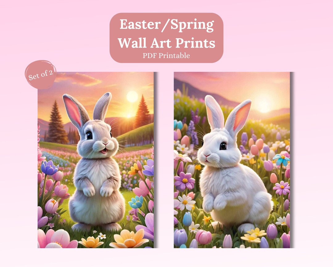 Spring/easter Printable PDF Print - Etsy