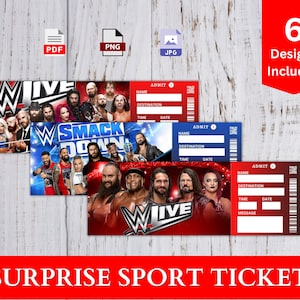 Wwe Smackdown Wrestling Ticket Template - Etsy UK