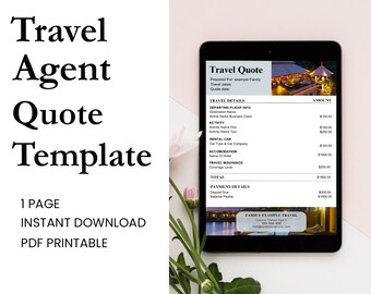 Travel Agent Quote Template Vacation Quote Template Travel Quote ...