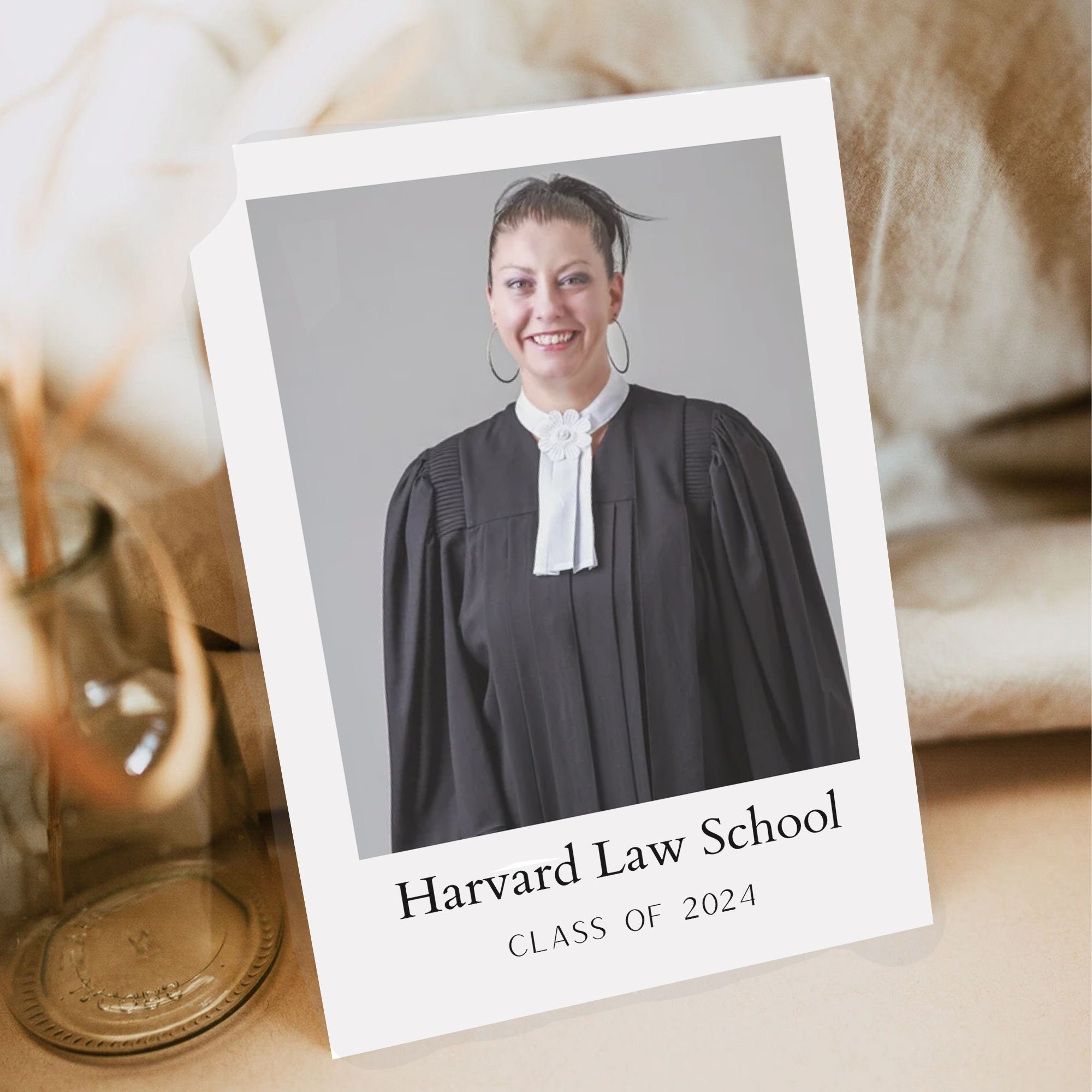 Law School Graduation Party Invitation With Photo, Lawyer Paralegal ...