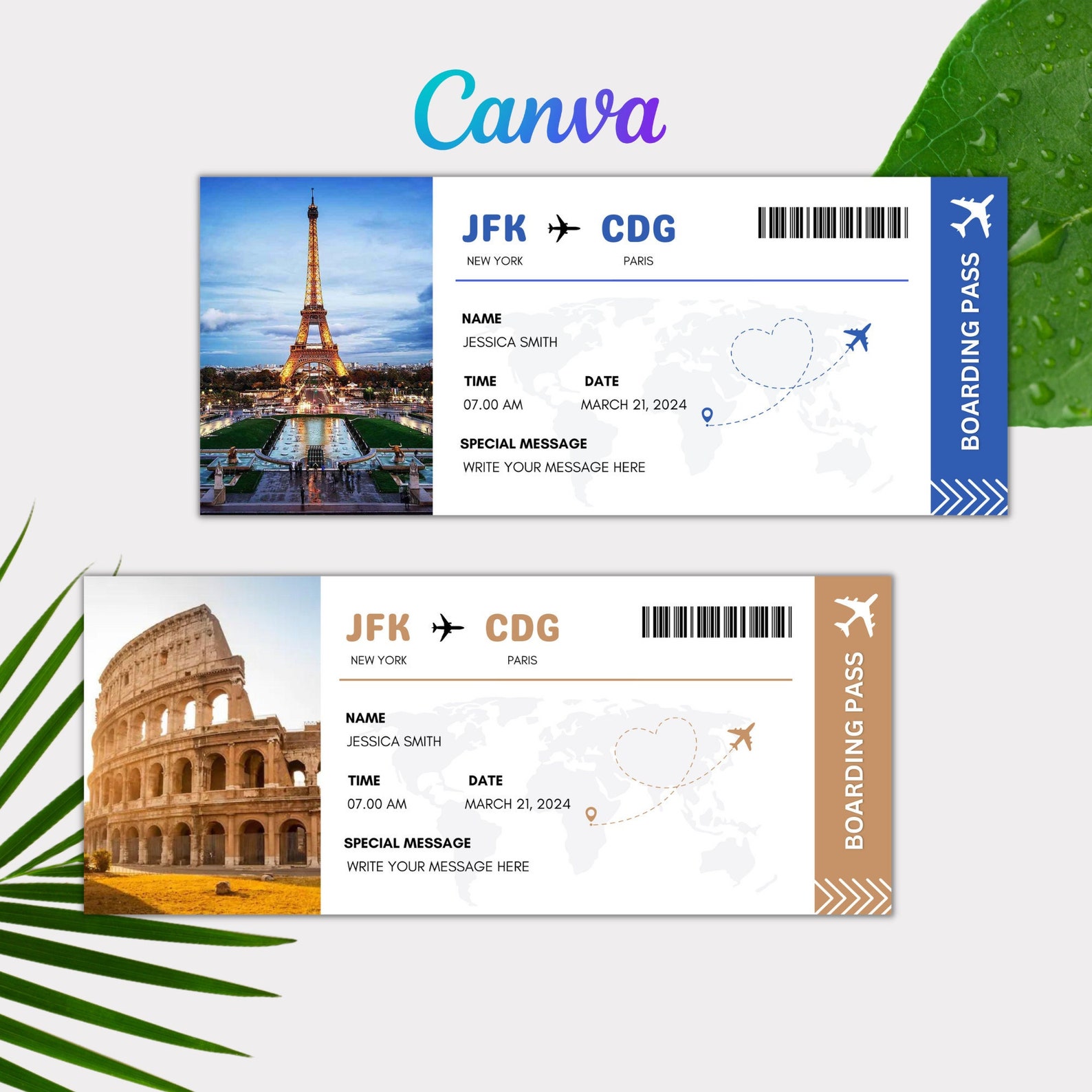 Custom Editable Boarding Pass Template DIY Boarding - Etsy