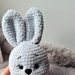 Handmade Pink Bunny Lovey, Crochet Plush Bunny Crib Toy, Plush Cuddly ...
