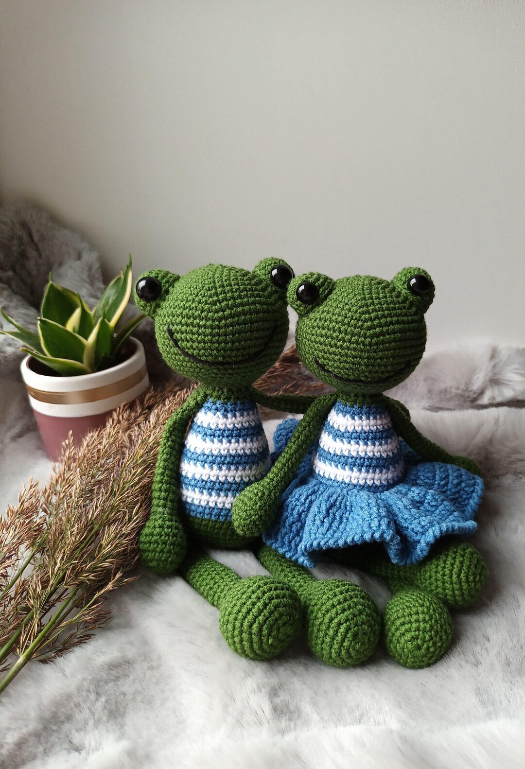 Crochet Frog Stuffed Animal, Frog Gift for Children, Handmade Frog Toy ...