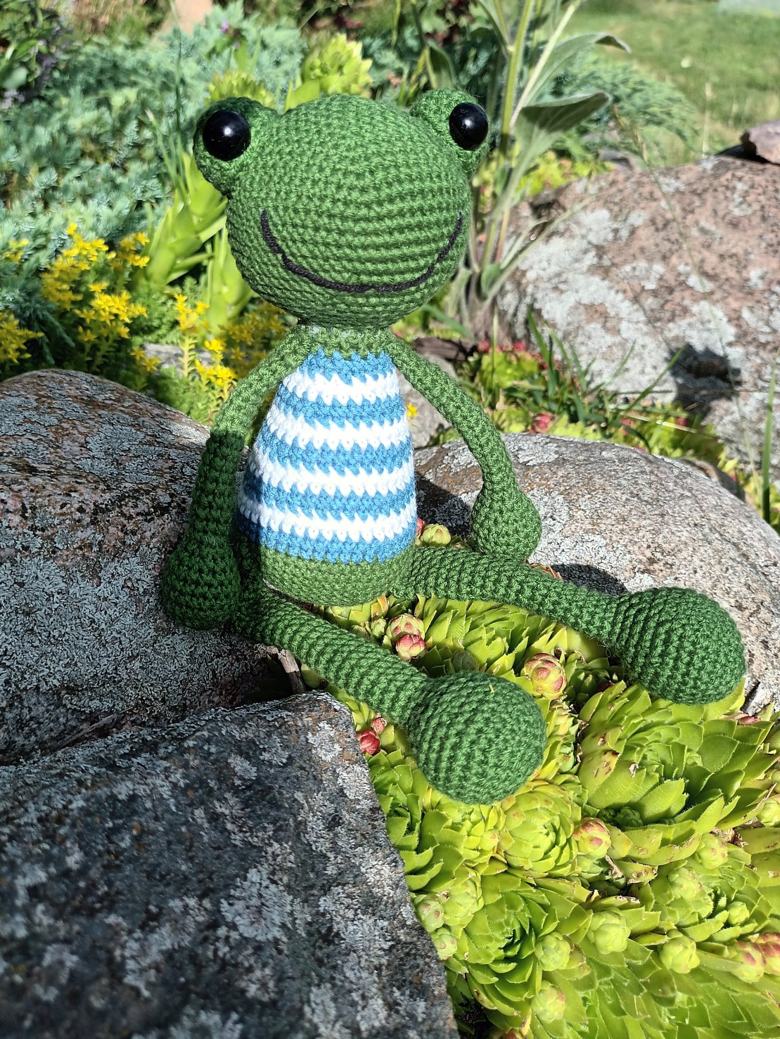 Crochet Frog Stuffed Animal, Frog Gift for Children, Handmade Frog Toy ...
