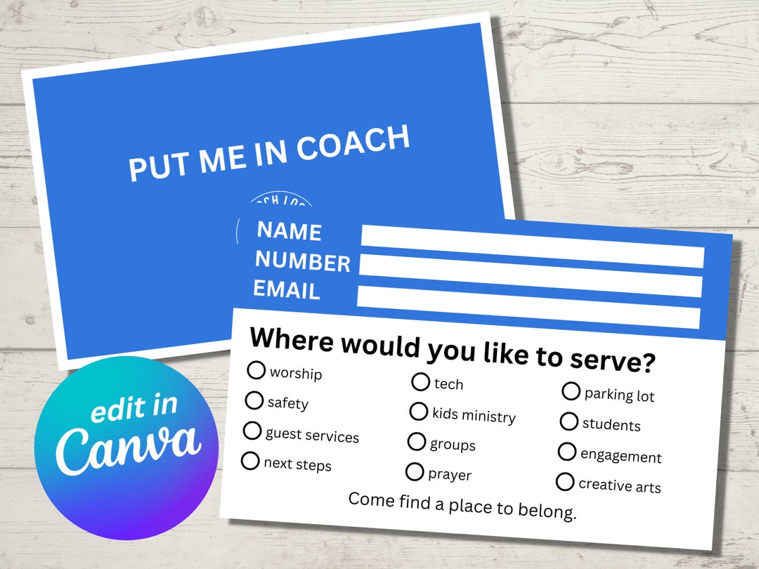 Put Me in Coach Connect Card 4.5x7 - Etsy