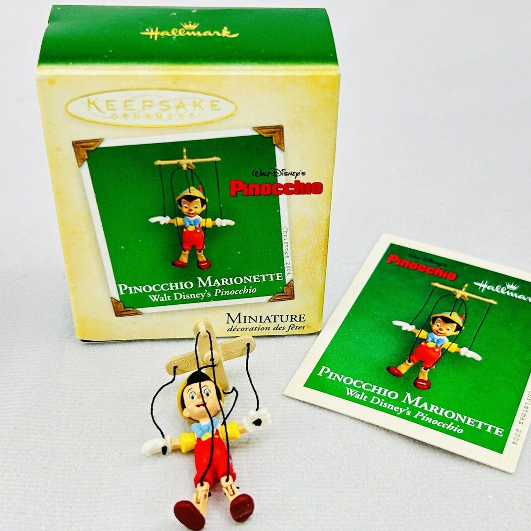 Hallmark PINOCCHIO MARIONETTE Miniature Keepsake Ornament Walt Disney ...