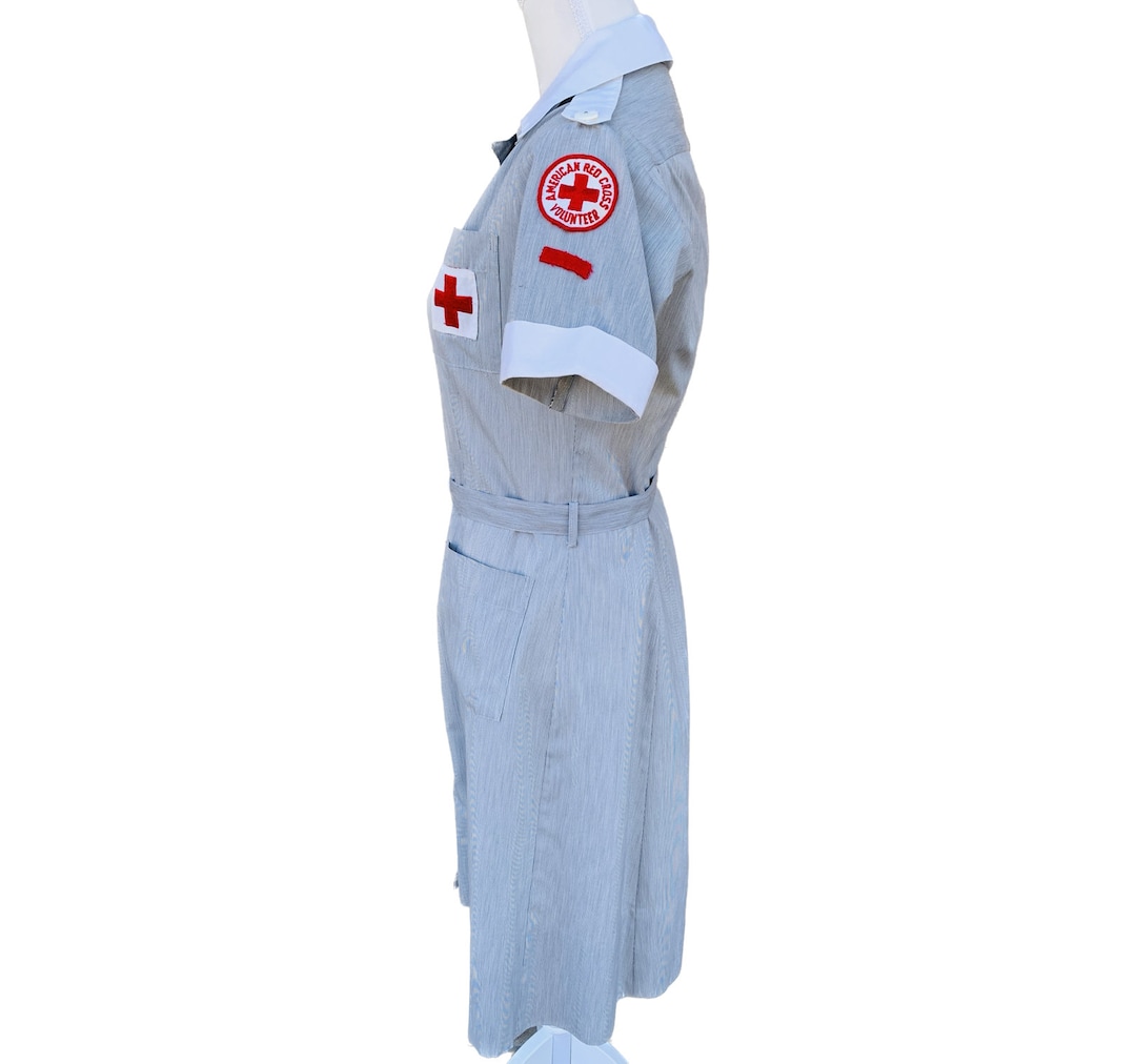1950s American Red Cross Uniform Dress by Dilly Uniforms With Cap, Belt ...