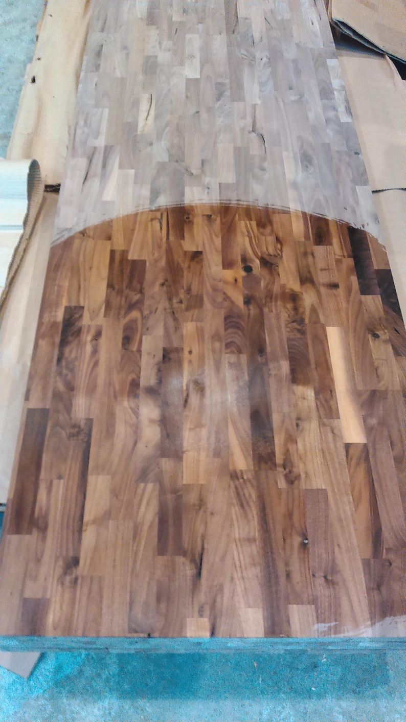 Distressed Walnut Butcher Block Desk Top: 1.25" Thick Table Top - Etsy