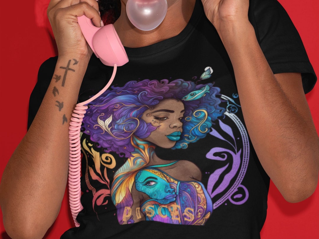 Pisces Graphic Tee Pisces Woman Shirt AI Pisces T-shirt Pisces Birthday ...