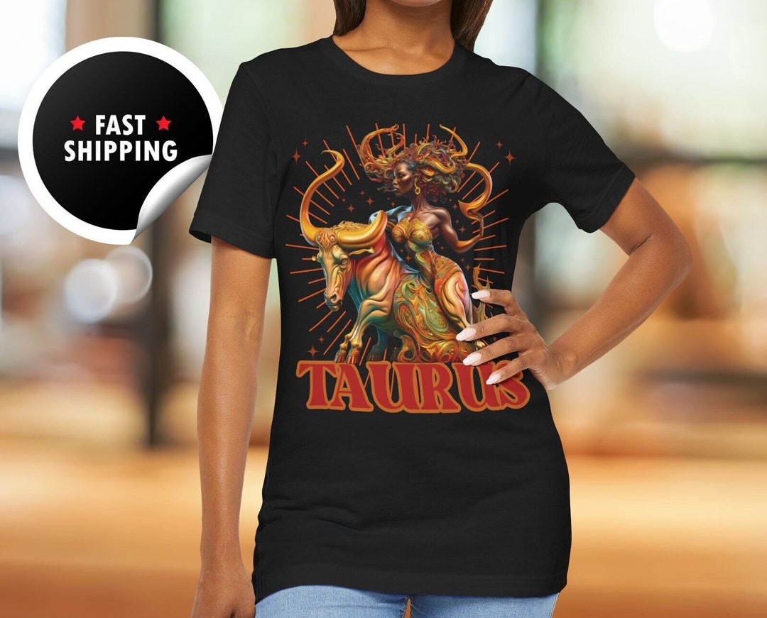 Taurus T Shirt Black Taurus Tshirt, Taurus Birthday Gifts for Her ...