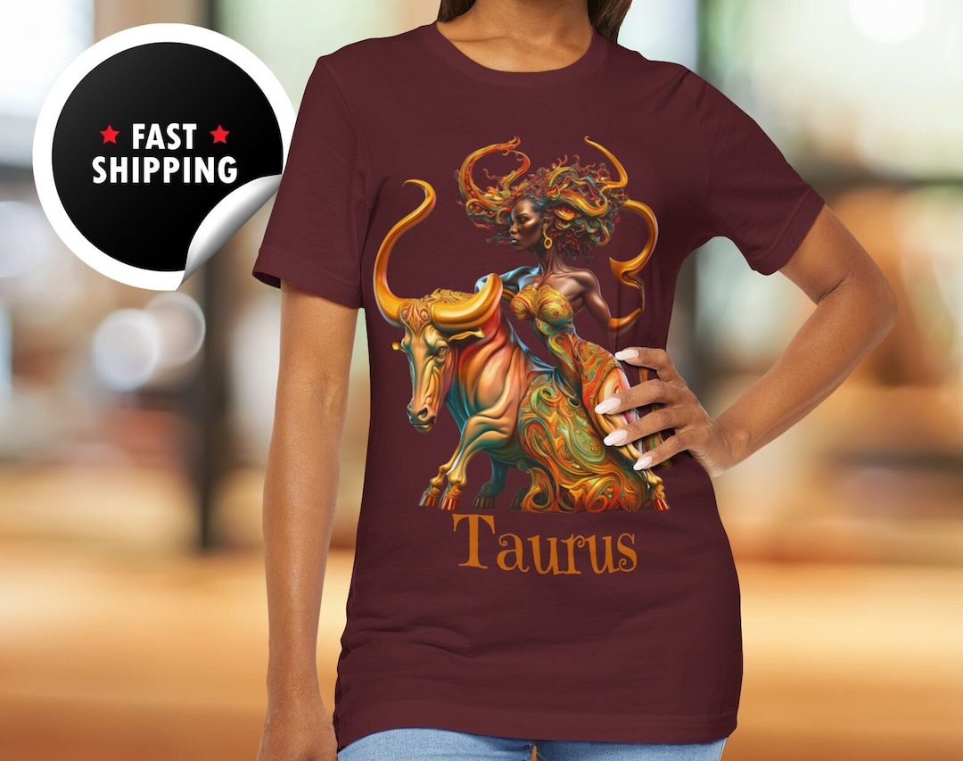 Taurus T Shirt Black Taurus Tshirt, Taurus Birthday Gifts for Her Womens Zodiac Taurus Shirt ...