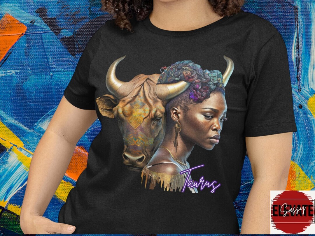 Taurus T Shirt Black Taurus Tshirt, Taurus Birthday Gifts for Her ...