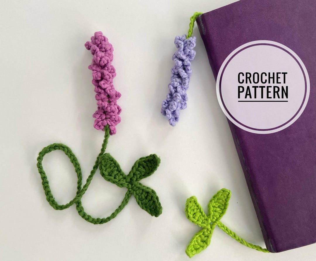 Crochet Lavender Bookmark Pattern: Easy DIY Project (PDF Pattern) - Etsy