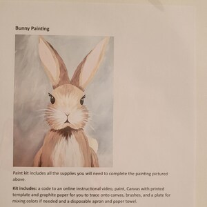 Adorable Easter Bunny Paint Party Kit, Art Kit - Etsy