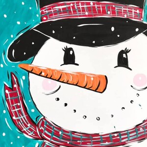 Snowman Paint Party Kit - Etsy