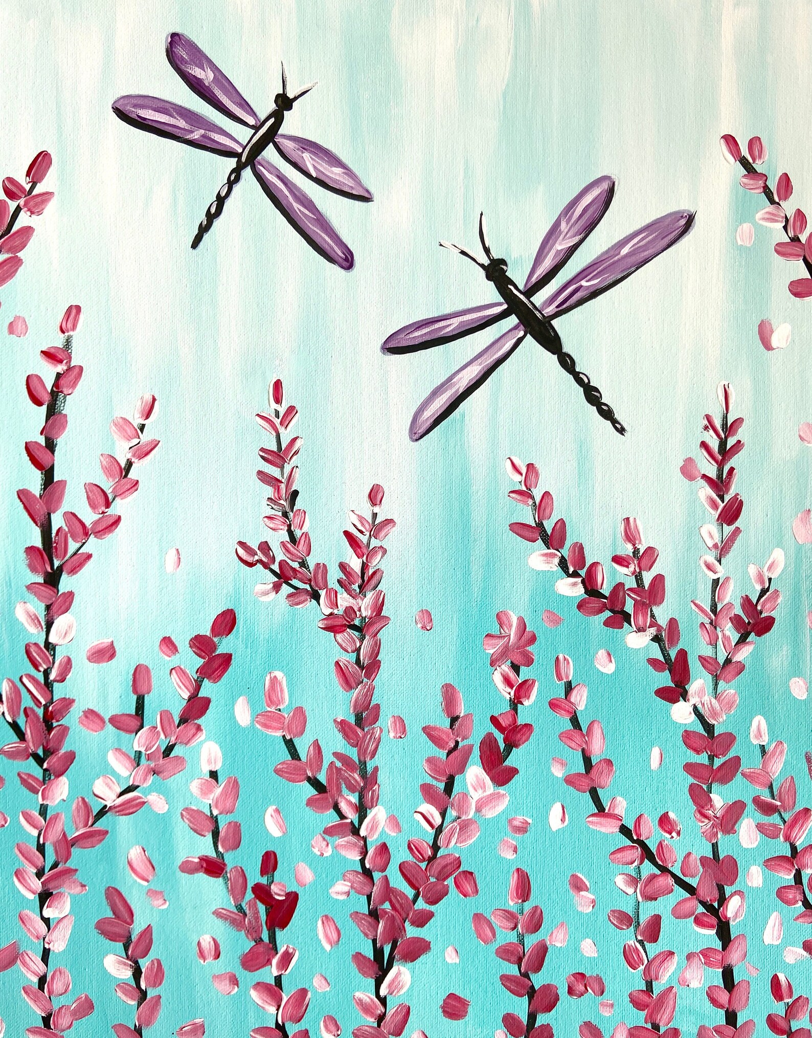 Dragonflies Paint Party Kit. Paint It Yourself - Etsy