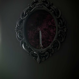 Snake *SCRYING MIRROR* Handmade Ornate Oval Plaster Snake Serpent Frame ...