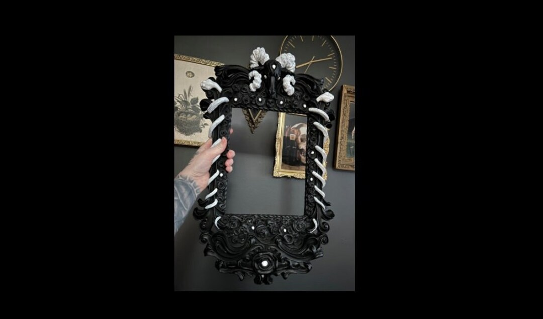 Goth Baphomet Snake Frame Rectangle 8x10 ornate Gothic Occult Decor ...