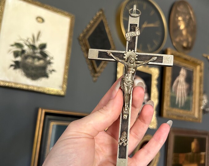 Antique Pectoral Skull and Crossbone Crucifix (goth, Gothic, Crucifix ...