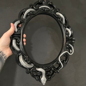 Handmade Ornate Oval Plaster Snake Serpent Frame (goth, Gothic, Dark ...