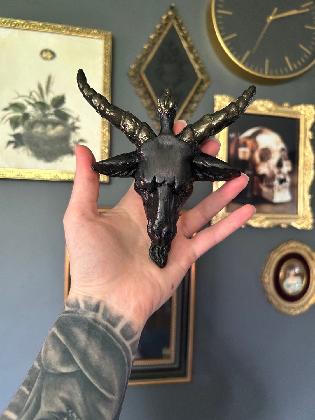 Handmade Plaster Baphomet Wall Hanging: Occult Goth Decor - Etsy