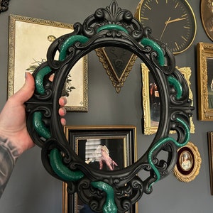 Handmade Ornate Oval Plaster Snake Serpent Frame (goth, Gothic, Dark ...