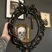 Handmade Ornate Oval Plaster Snake Serpent Frame With Baphomet goth ...