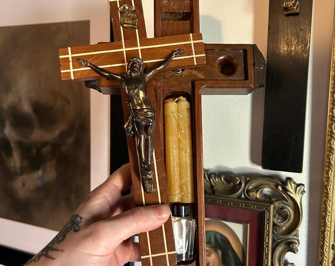 Last Rites Crucifix With Candles (macabre, Last Rites Kit, Sick Call ...