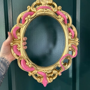 Handmade Ornate Oval Plaster Snake Serpent Frame (goth, Gothic, Dark ...