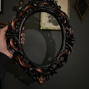 Handmade Ornate Oval Plaster Snake Serpent Frame (goth, Gothic, Dark ...