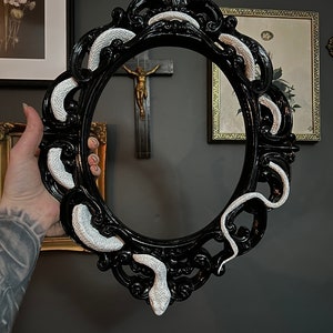 Handmade Ornate Oval Plaster Snake Serpent Frame (goth, Gothic, Dark ...