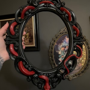 Handmade Ornate Oval Plaster Snake Serpent Frame (goth, Gothic, Dark ...
