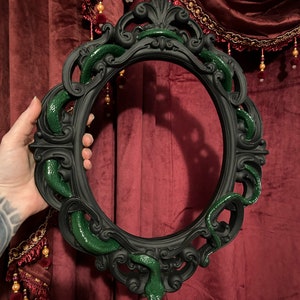 Handmade Ornate Oval Plaster Snake Serpent Frame (goth, Gothic, Dark ...