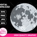 Realistic Moon SVG, Realistic Moon Png, Full Moon Vector, instant ...