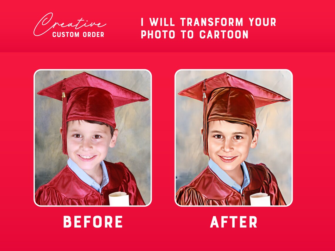 Transform Photo to Cartoon Portrait, Covert Image to Cartoon, Image to Cartoon Service (digital ...