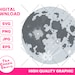 Realistic Moon SVG, Realistic Moon Png, Full Moon Vector, instant ...