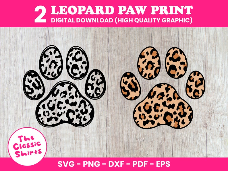 Cheetah Paw SVG Digital Download Leopard Paw Print Animal - Etsy