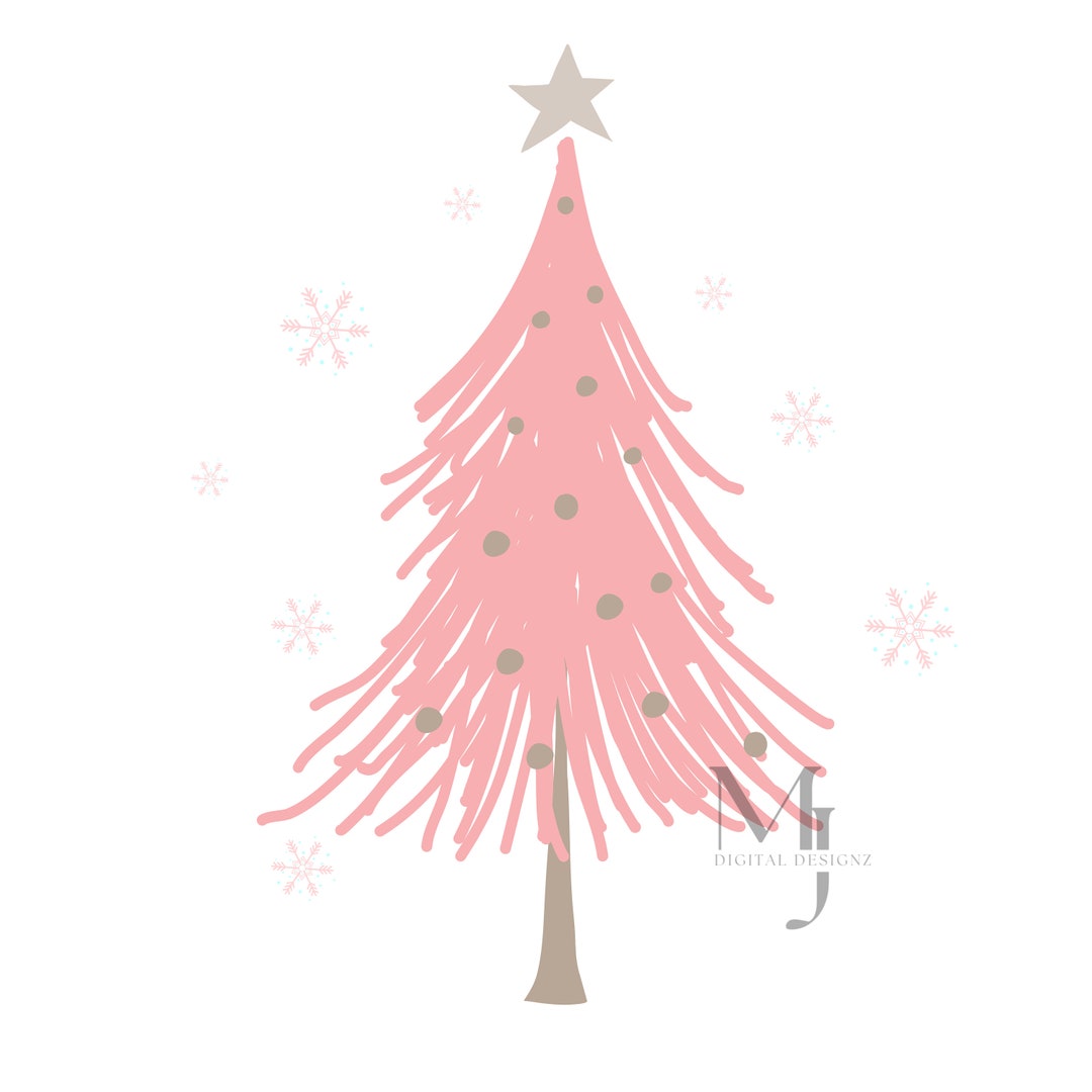 Pink Boho Christmas Tree Png, Boho Christmas Png, Pink Tree Png ...