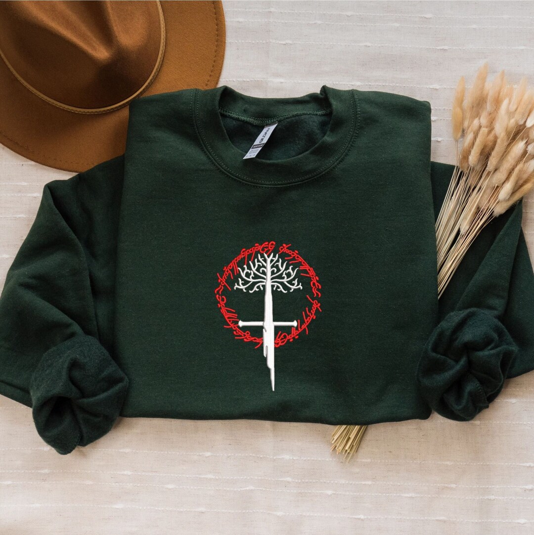 Embroidered Compass Symbol Sweatshirt, Minimalist Dark Academia ...