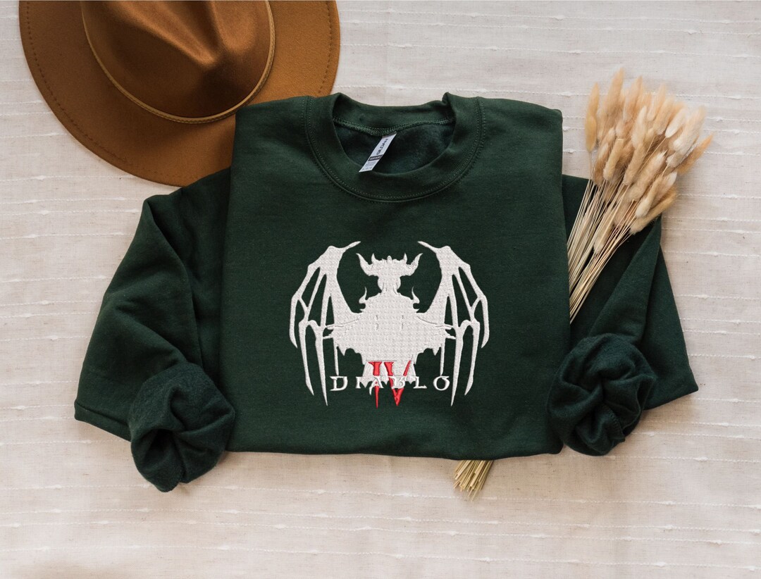 Lilith Embroidered Sweatshirt: Diablo IV Gamer Gift - Etsy