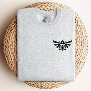 Legend of Zelda Embroidered Sweatshirt, Cozy Gamer Hoodie, Minimalist ...
