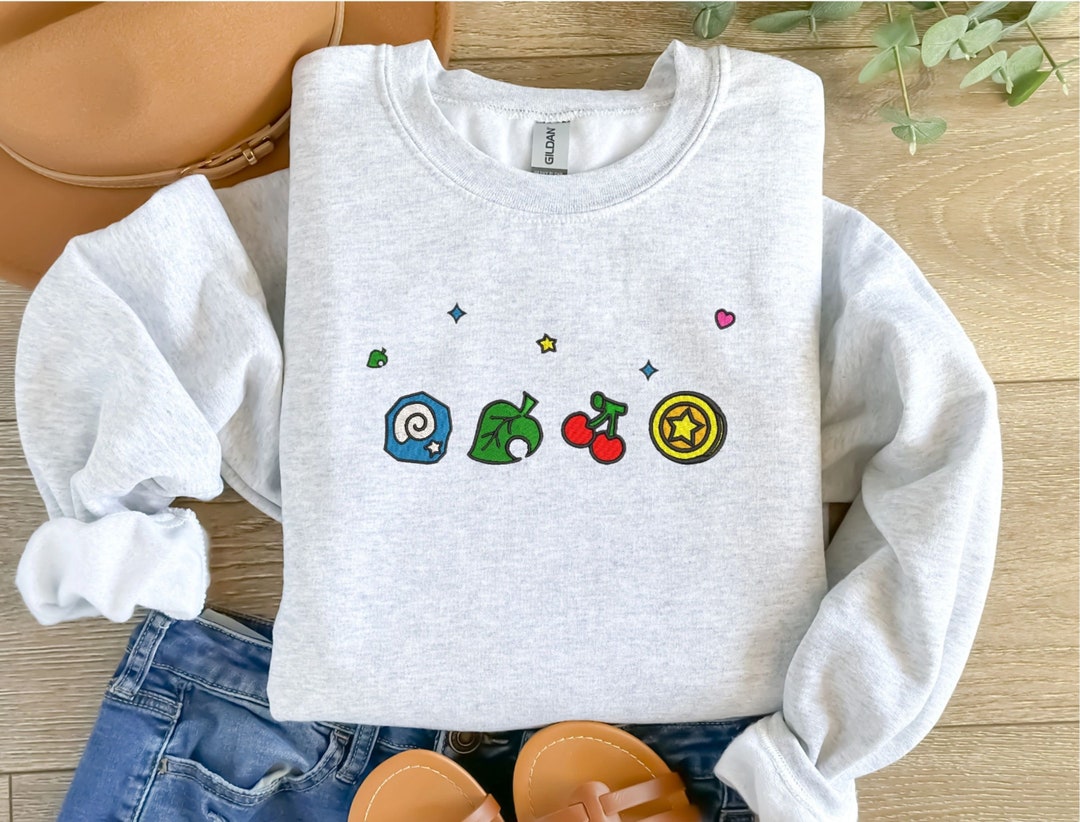Embroidered Animal Crossing Sweatshirt: Cozy Gamer Fashion - Etsy