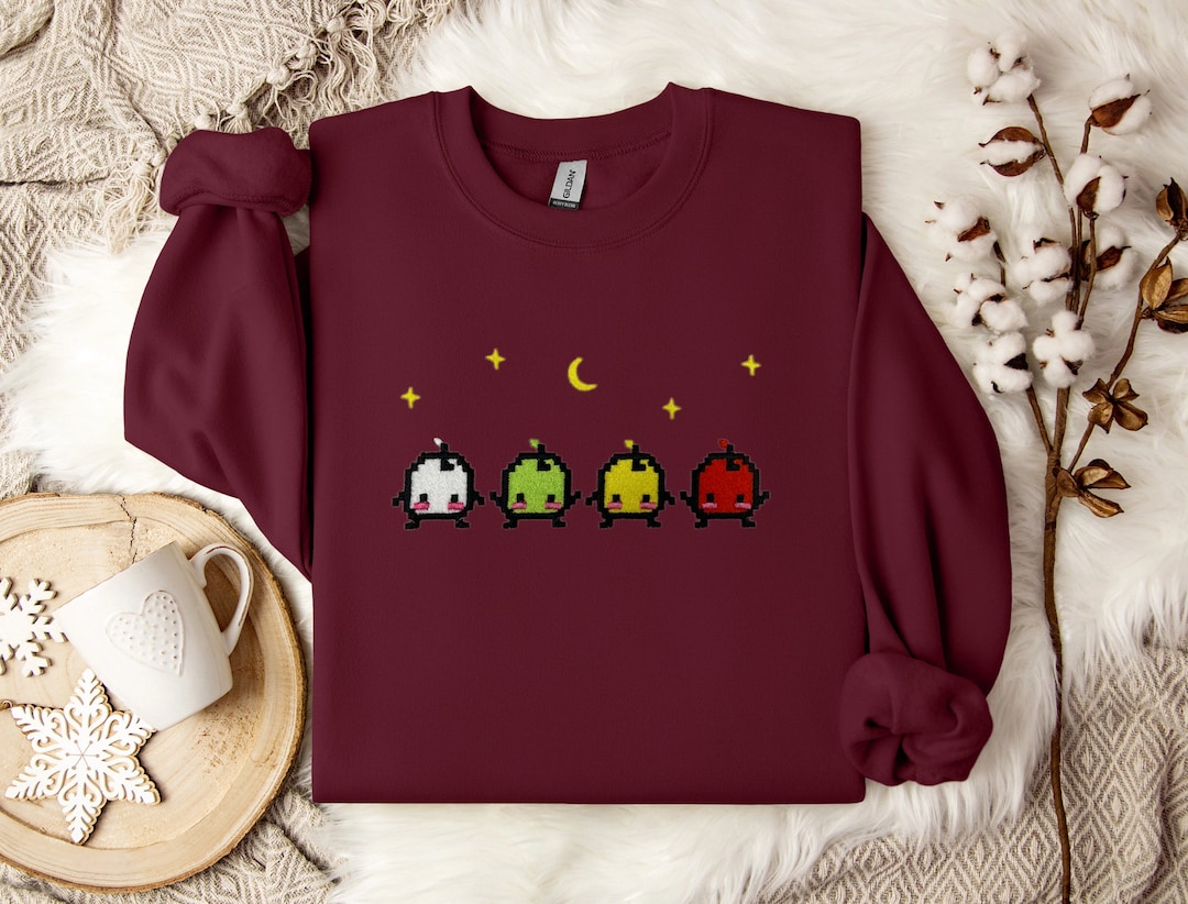 Embroidered Stardew Valley Junimo Sweatshirt, Cozy Gamer Crewneck, Cute ...