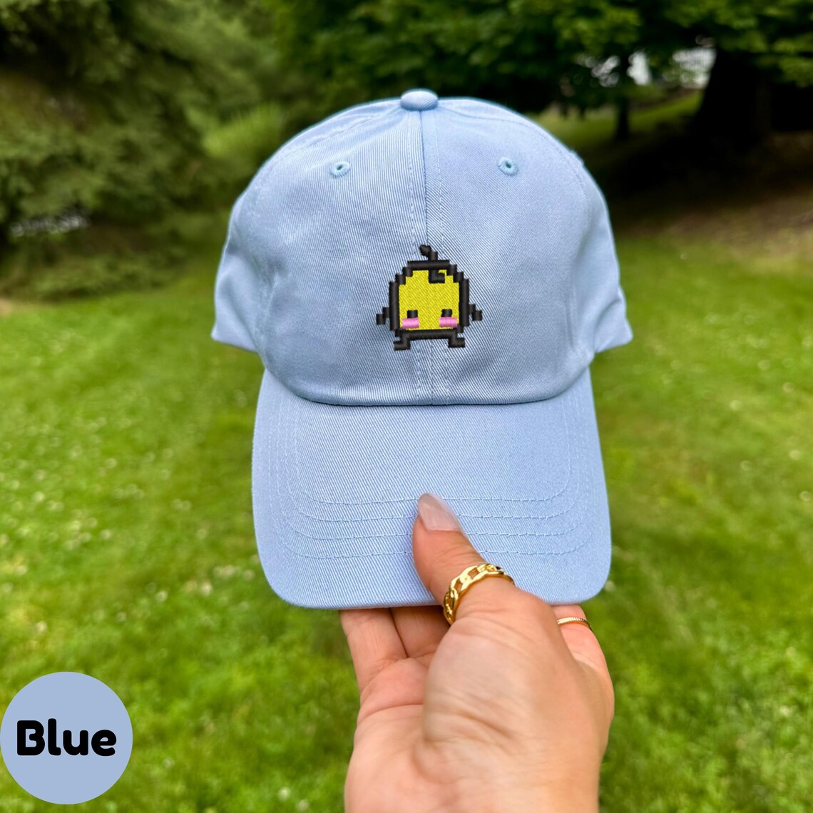 Embroidered Pixel Creature Cap | Retro Dad Hat for Cozy Gamers - Etsy