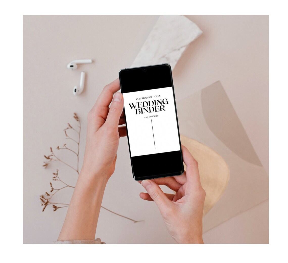 Complete Wedding Weekend Binder, Modern Minimalist Wedding Outline ...